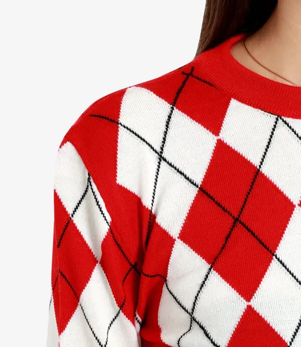 MSGM Sweater - Bianco+rosso