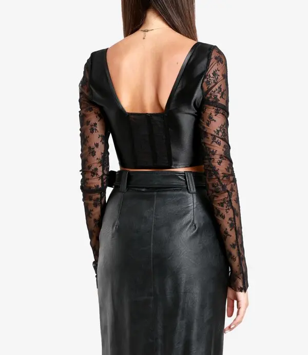 ANIYE BY Top With Lace Sleeves