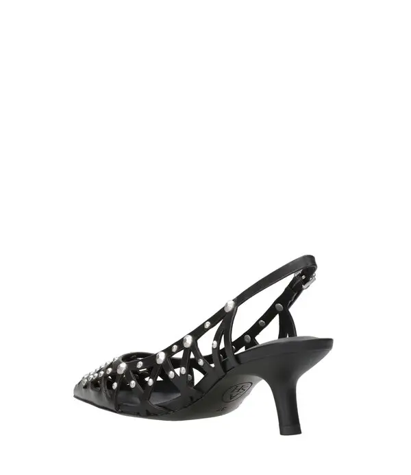 Ash Studded Leather Heels - Black