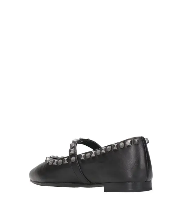 Ash Studded Leather Ballerinas