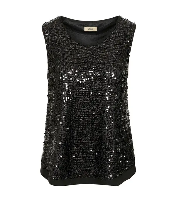 Herno Sequin Sleeveless Shirt