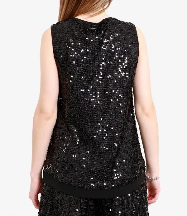 Herno Sequin Sleeveless Shirt