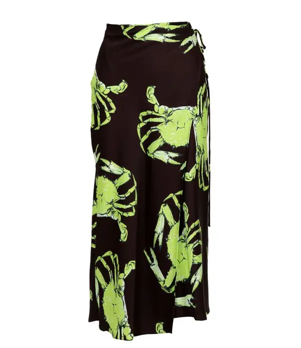 MSGM Satin Midi Wrap Skirt