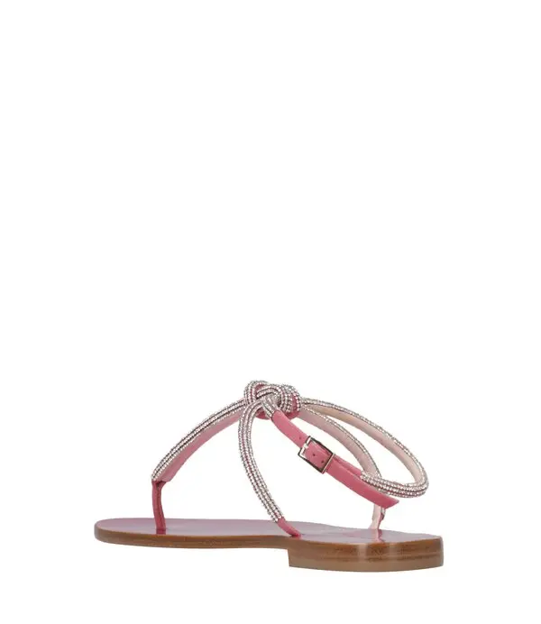 EDDI CUOMO Rhinestone-embellished Suede Sandals