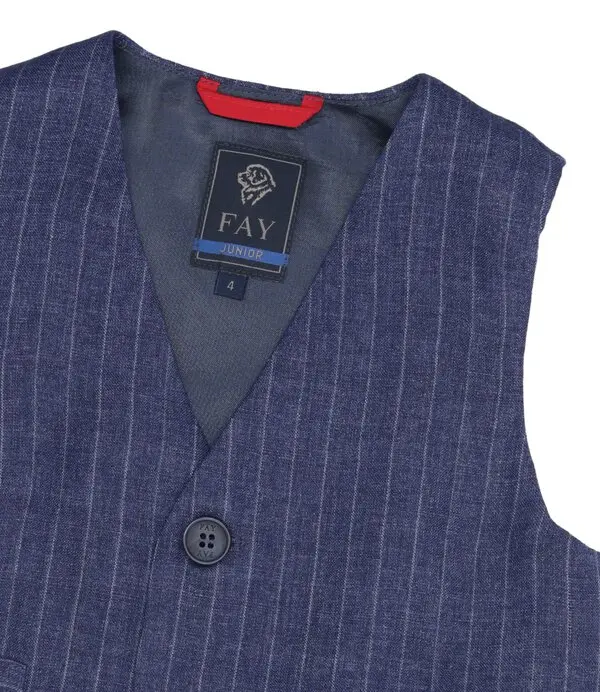 FAY Cotton Pinstripe Vest