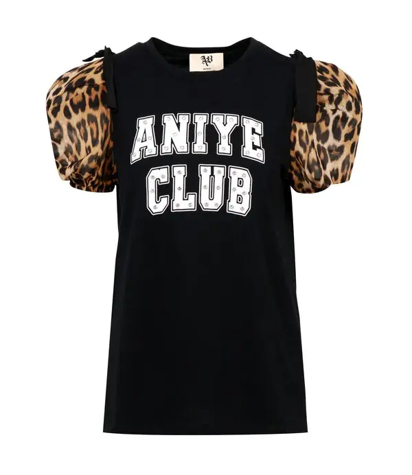 ANIYE BY T-shirt With Animal Print Balloon Sleeves