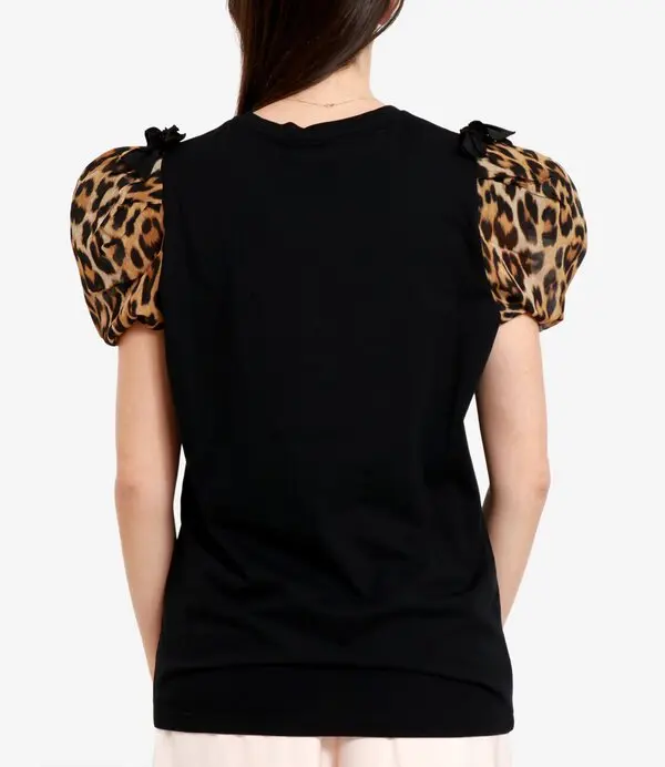 ANIYE BY T-shirt With Animal Print Balloon Sleeves