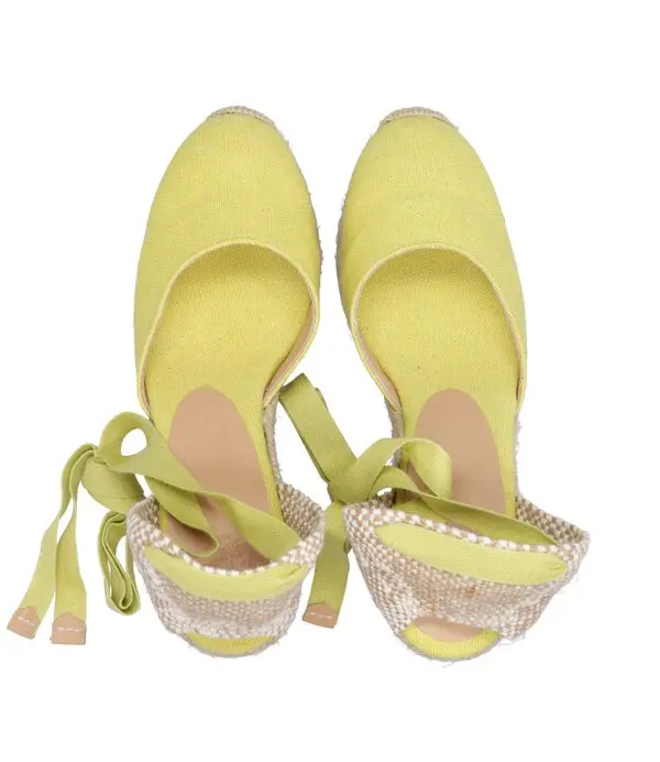 CastaÑer Espadrille With Braided Ankle Strap - Yellow