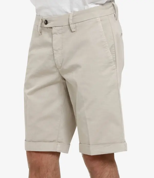 BRO SHIP Regular Waist Cotton Shorts - Sand