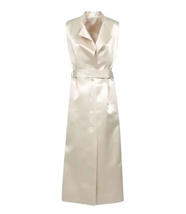 PHILOSOPHY BY LORENZO SERAFINI Sleeveless Trench Coat With Belt