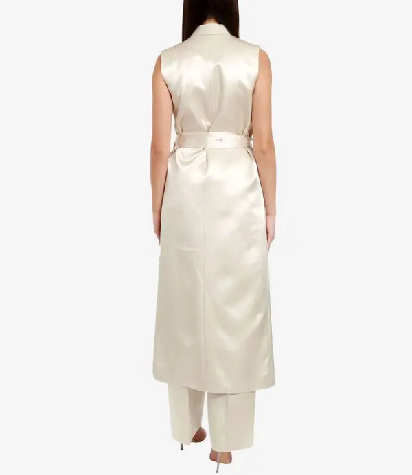 PHILOSOPHY BY LORENZO SERAFINI Sleeveless Trench Coat With Belt