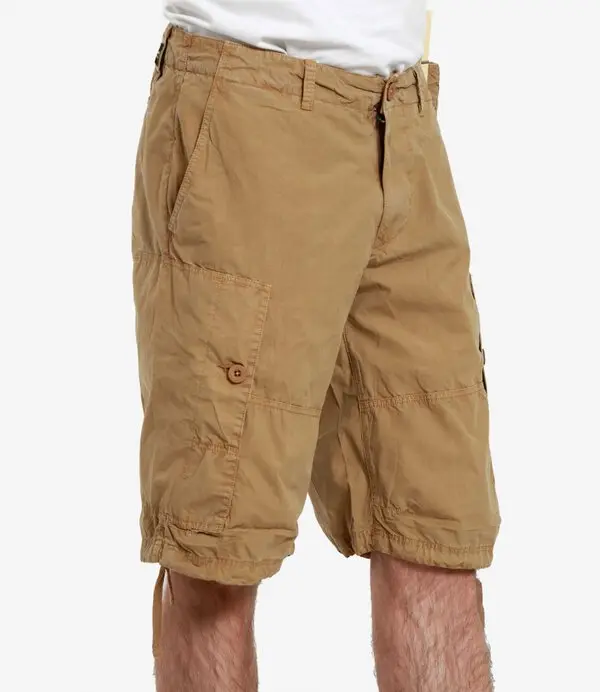 BLAUER. Cotton Cargo Shorts - Beige
