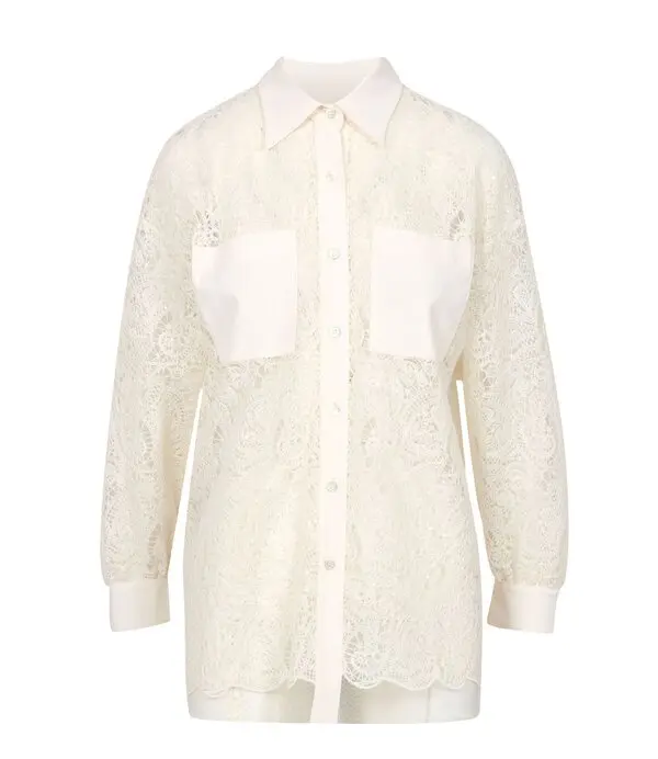 SIMONA CORSELLINI Embroidered Lace Shirt