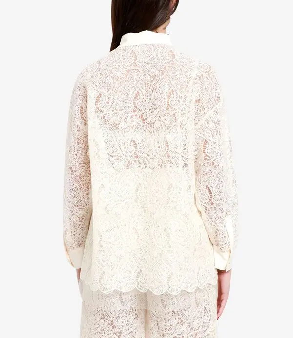 SIMONA CORSELLINI Embroidered Lace Shirt