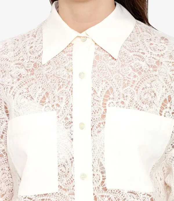 SIMONA CORSELLINI Embroidered Lace Shirt
