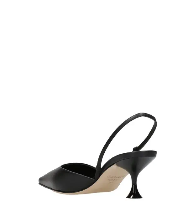 3JUIN Leather Slingback Pumps - Black