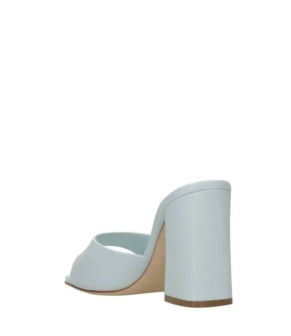 3JUIN Leather Mules - Light Blue