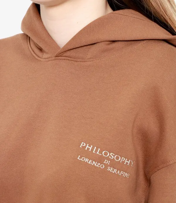 PHILOSOPHY BY LORENZO SERAFINI Hooded Cotton Sweatshirt