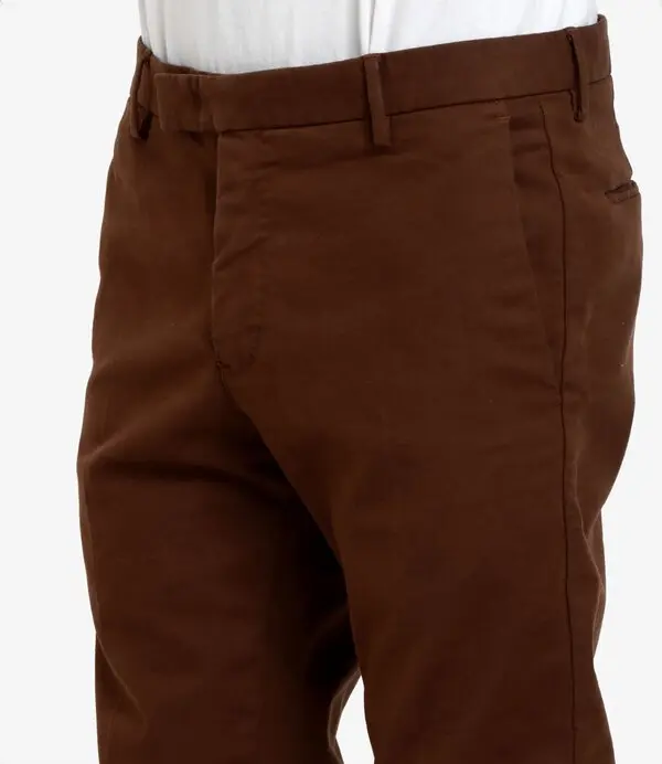PT TORINO Cotton Gabardine Carrot Fit Trousers