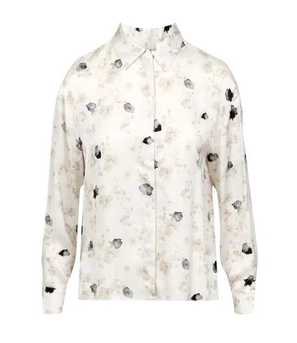 KAOS Floral Print Satin Shirt