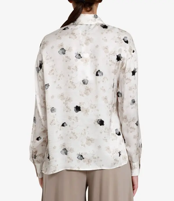 KAOS Floral Print Satin Shirt