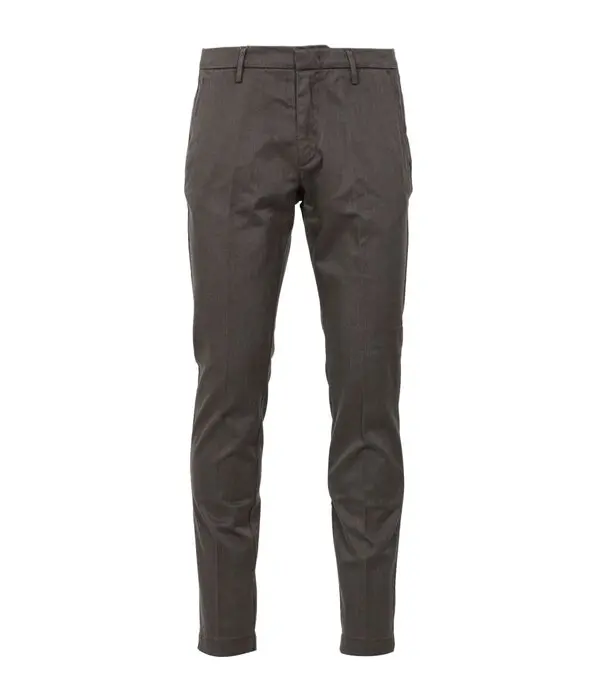 BRO SHIP Slim Fit Trousers - Brown