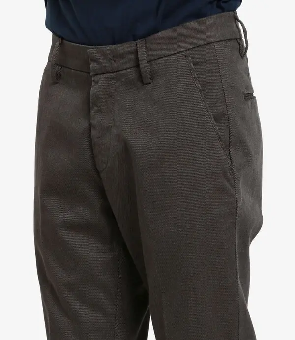 BRO SHIP Slim Fit Trousers - Brown