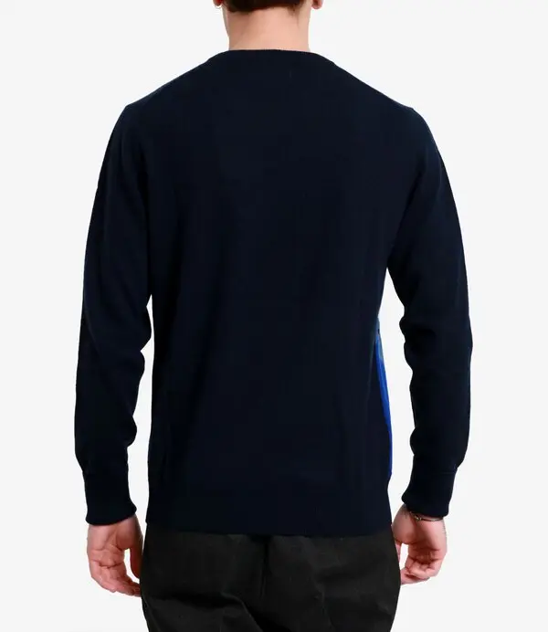 BALLANTYNE Diamond Pattern Cashmere Sweater - Blu Navy+blu Royal