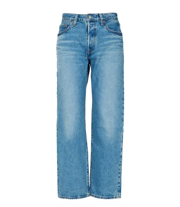 LEVI'S High-waisted Straight Leg Jeans - Denim