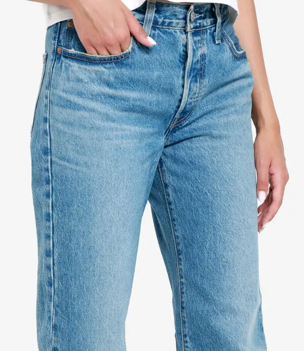 LEVI'S High-waisted Straight Leg Jeans - Denim
