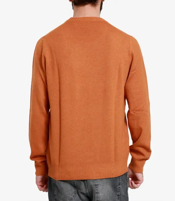 GRAN SASSO Ribbed Wool-cashmere Crew Neck Sweater - Zucca