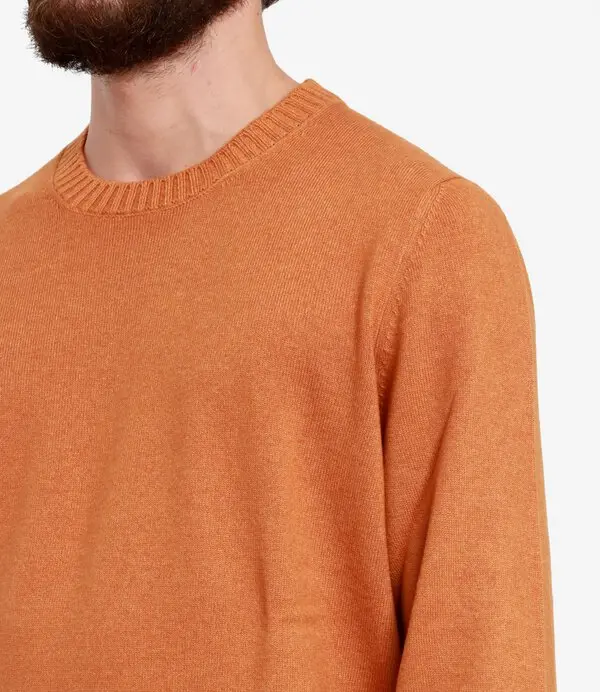 GRAN SASSO Ribbed Wool-cashmere Crew Neck Sweater - Zucca