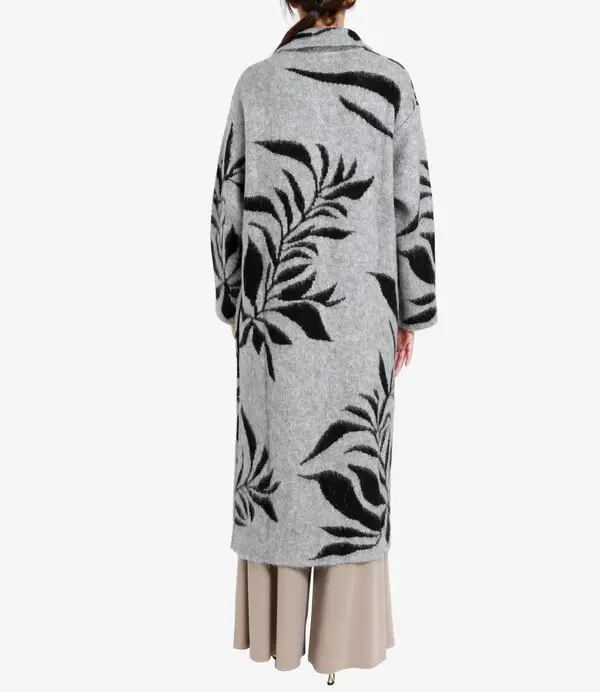 KAOS Jacquard Patterned Wool Robe
