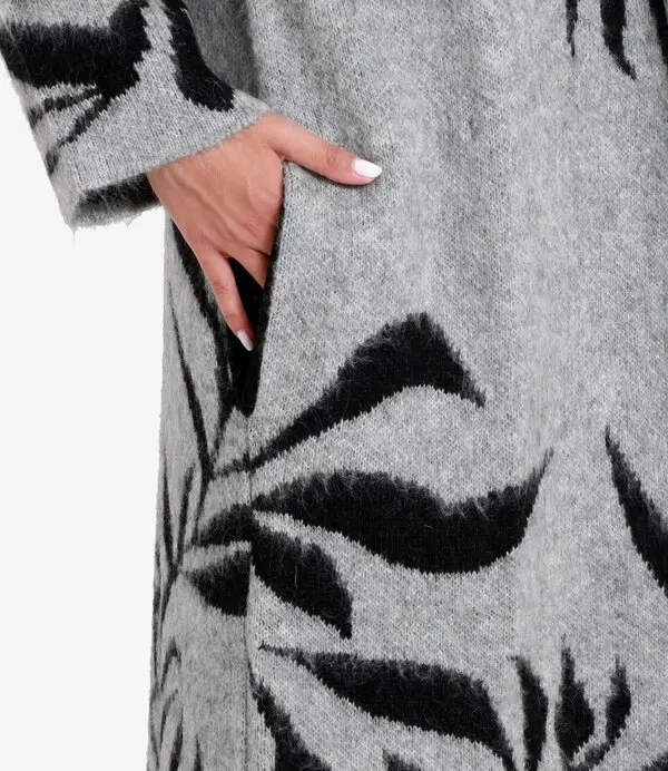 KAOS Jacquard Patterned Wool Robe