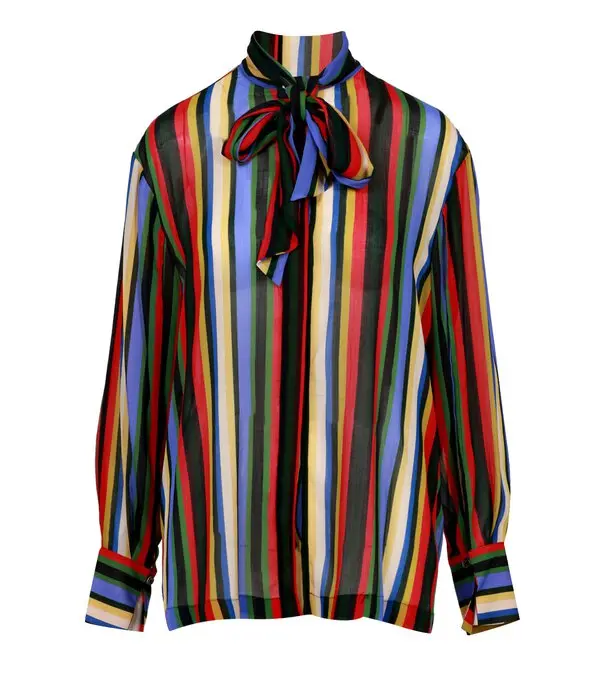 SEMICOUTURE Striped Viscose Creponne Shirt