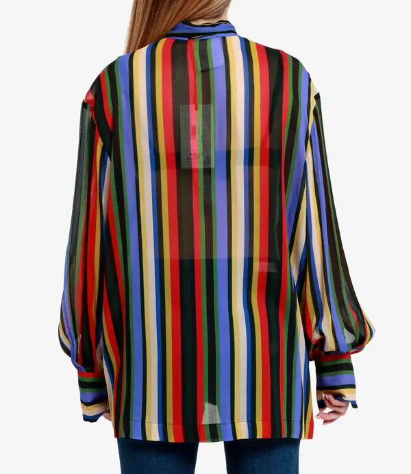 SEMICOUTURE Striped Viscose Creponne Shirt