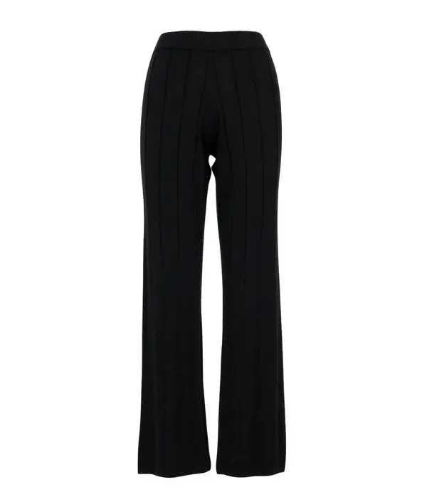 GRAN SASSO Wide Leg Merino Wool Trousers