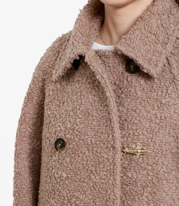 FAY Wool Bouclé Double-breasted Coat