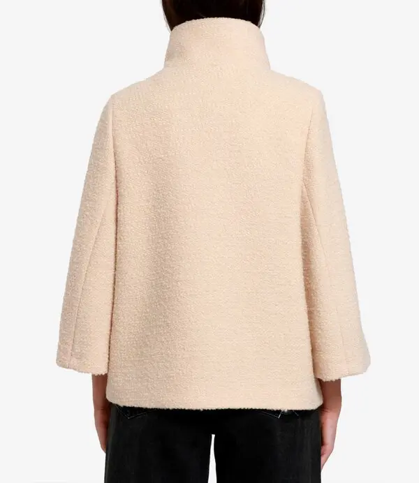 FAY Geometric Line Wool Jacket - Beige