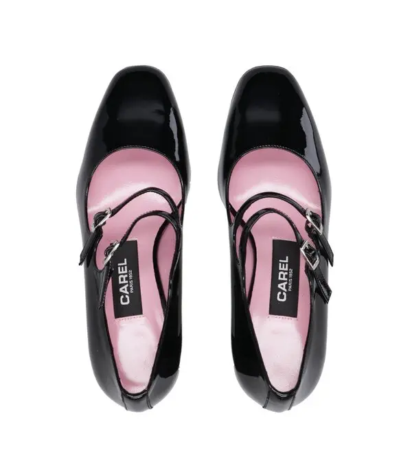 CAREL Patent Leather Mary Jane Pumps - Black