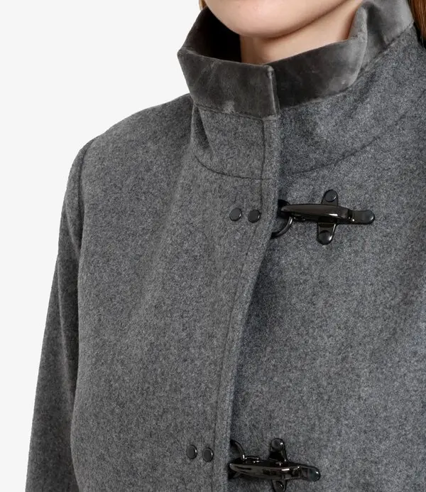 FAY Virgin Wool Blend Coat - Grey