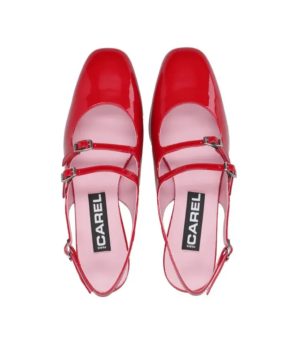 CAREL Patent Leather Pumps - Red