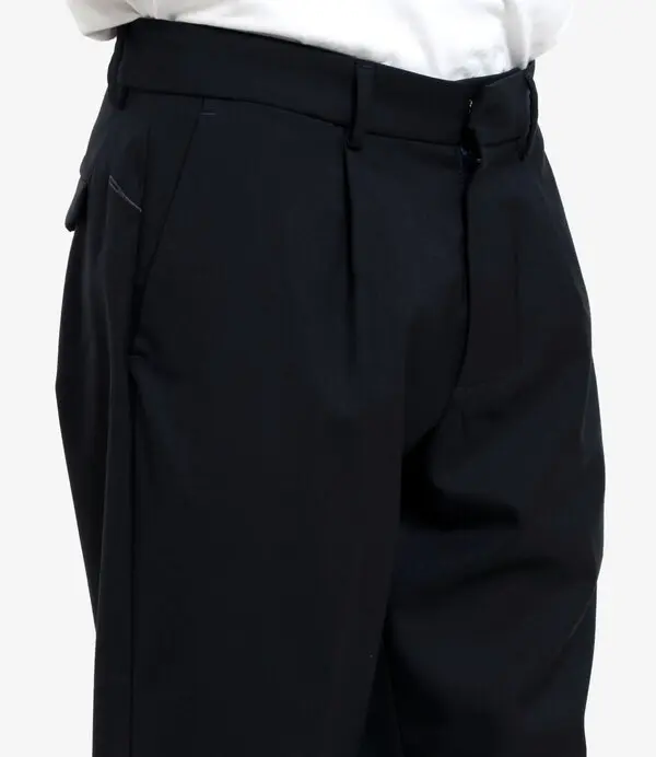 CRUNA Tapered Cool Wool Trousers - Blue