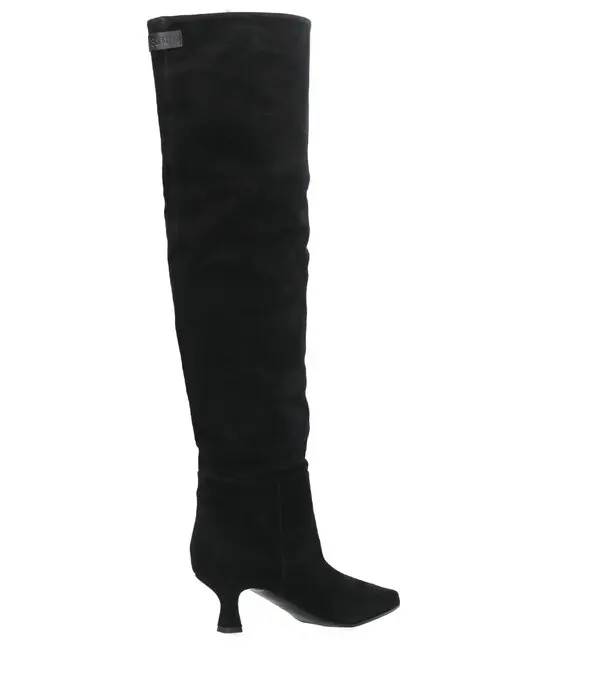 3JUIN Leather Over-the-knee Boots - Black