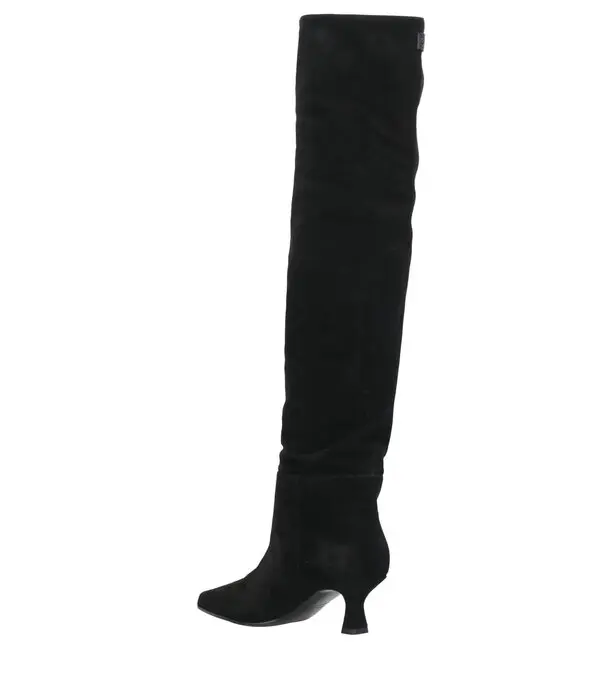 3JUIN Leather Over-the-knee Boots - Black