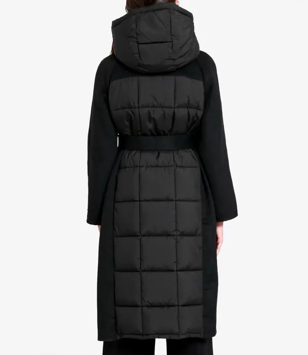 Penny Black Technical Fabric Quilted Coat Black Editorialist