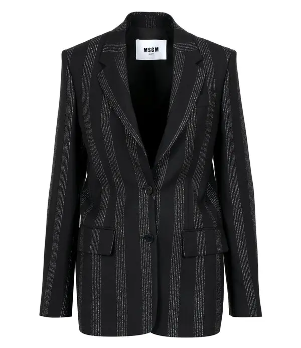MSGM Wool Pinstripe Blazer
