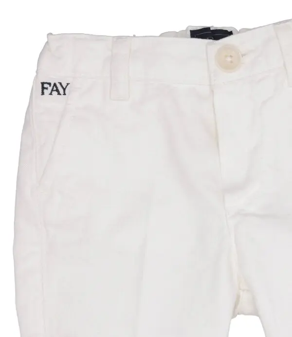 FAY Regular Waist Cotton Trousers