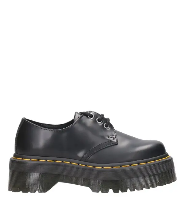 Dr. Martens Leather Flat Shoes - Black