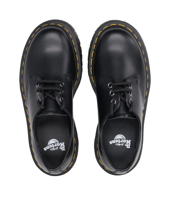 Dr. Martens Leather Flat Shoes - Black